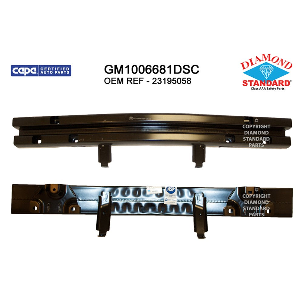 Front Bumper Impact Bar 2015-2020 Cadillac Escalade, Escalade Esv & Ch ...
