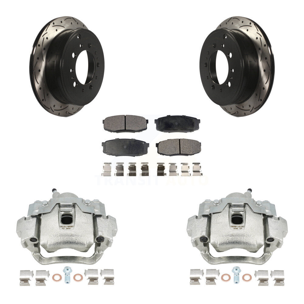 Rear Brake Calipers/Disc Rotor/Semi-Metallic Pads Kit 2008-2015 Lexus ...