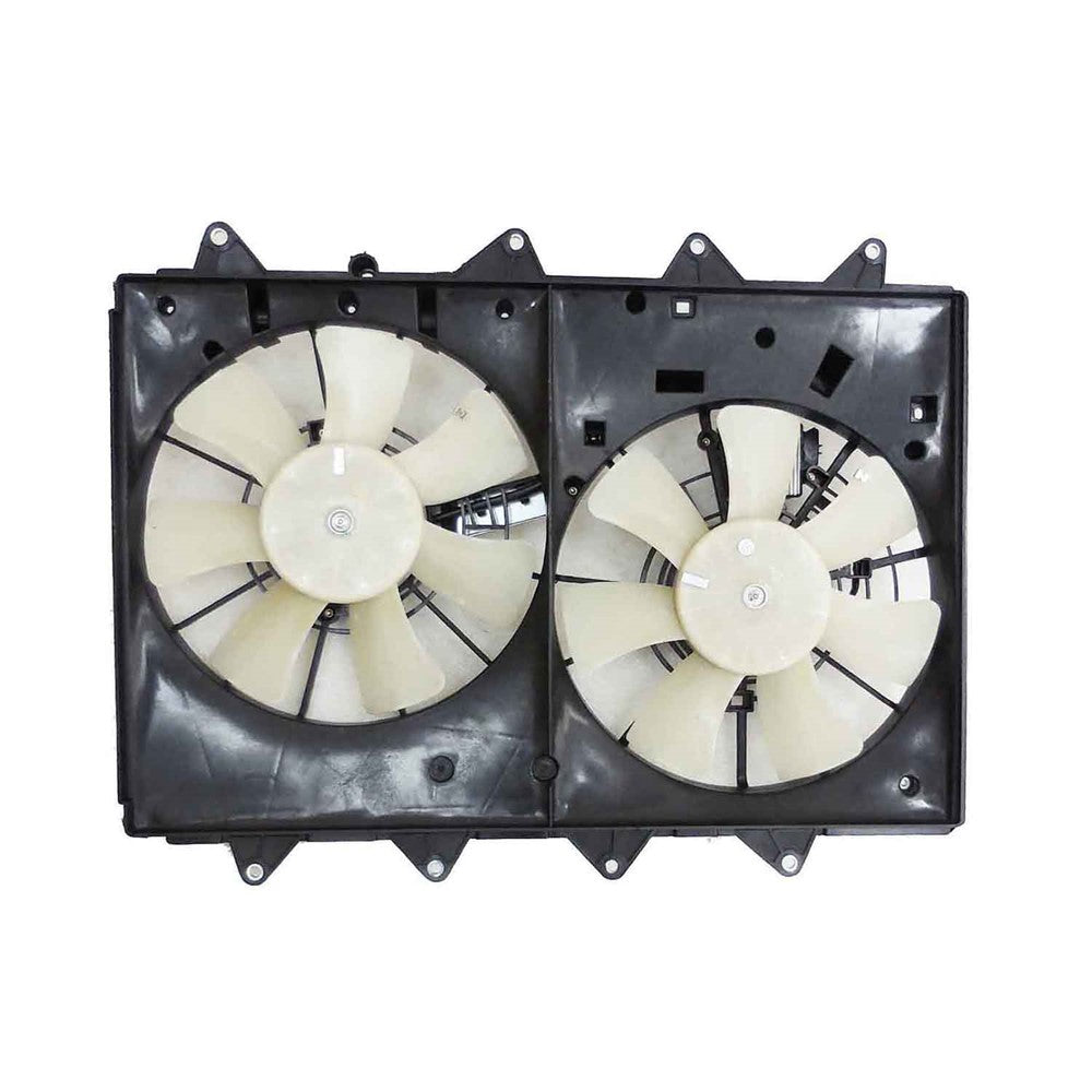 Radiator And Condenser Fan Assembly With Two Fans Side By Side Without ...