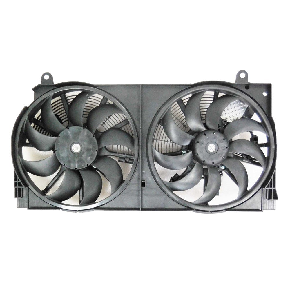Radiator And Condenser Fan Assembly With Two Fans Side By Side Without ...