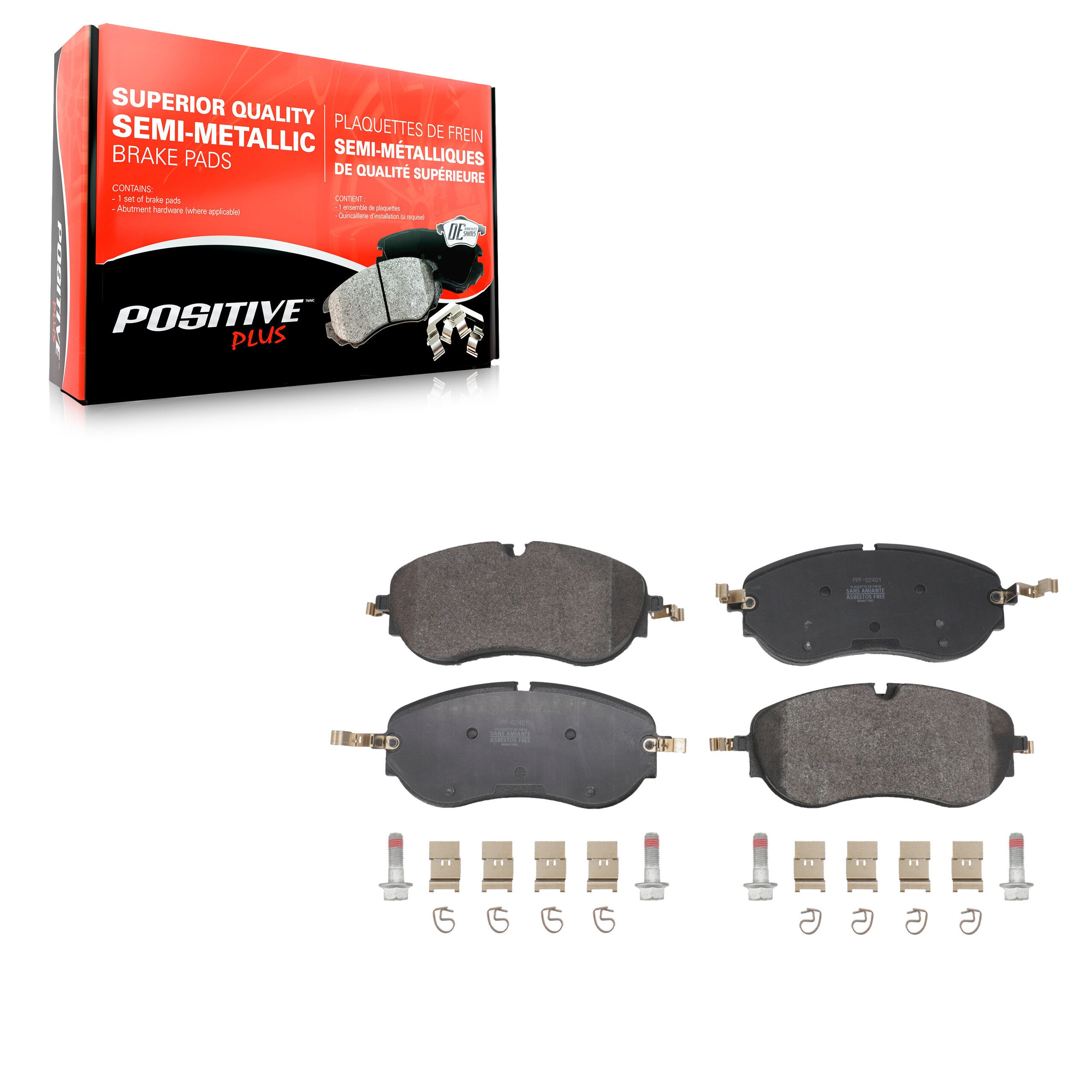 Semi-Metallic Disc Brake Pads Front PPF-D2401 For Volkswagen ID.4 Audi ...