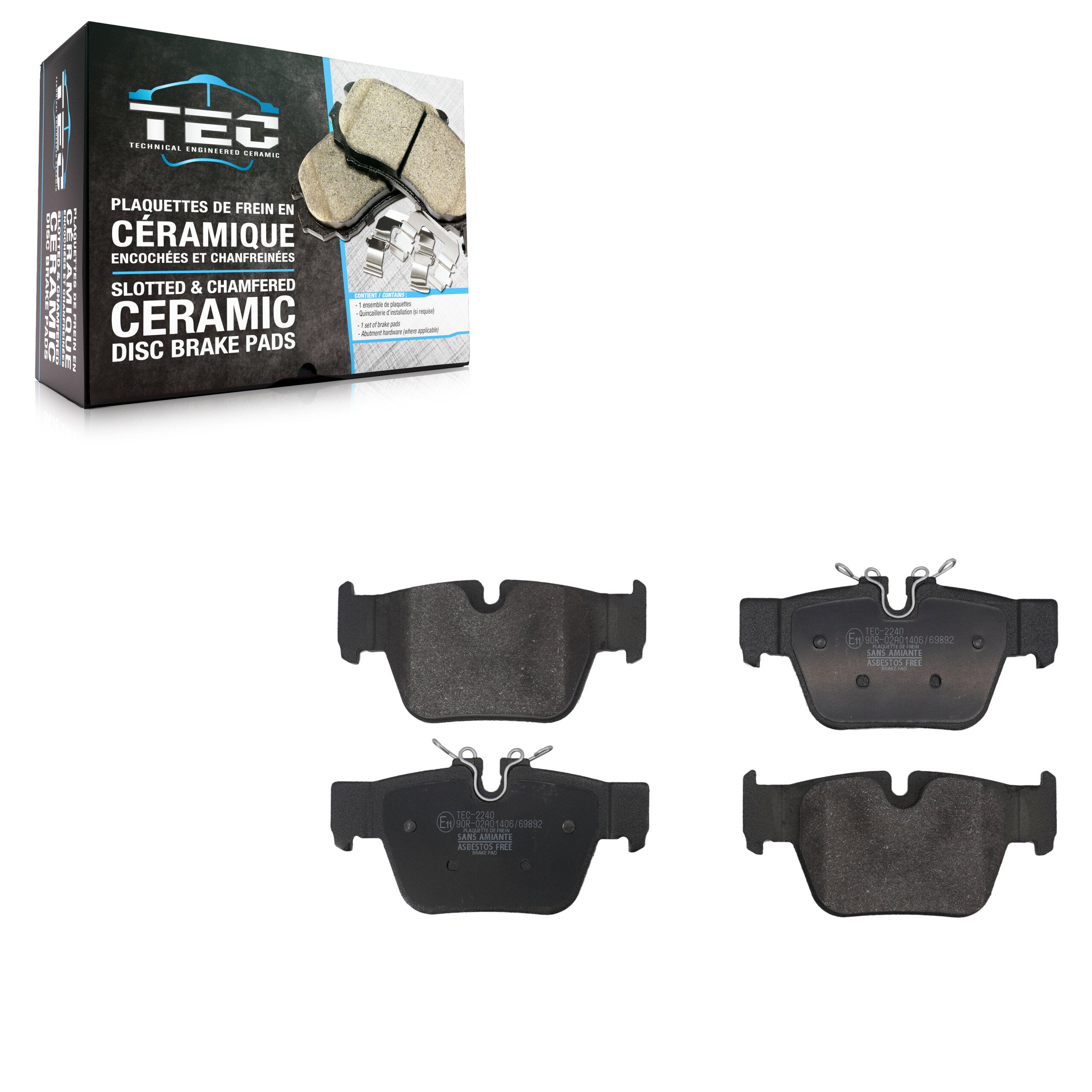 Ceramic Disc Brake Pads Rear TEC-2240 For Mini Cooper Countryman BMW X ...