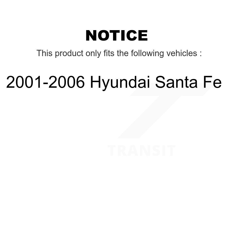 Disc Brake Caliper Left Right Side Rear Kit For 2001-2006 Hyundai Sant ...